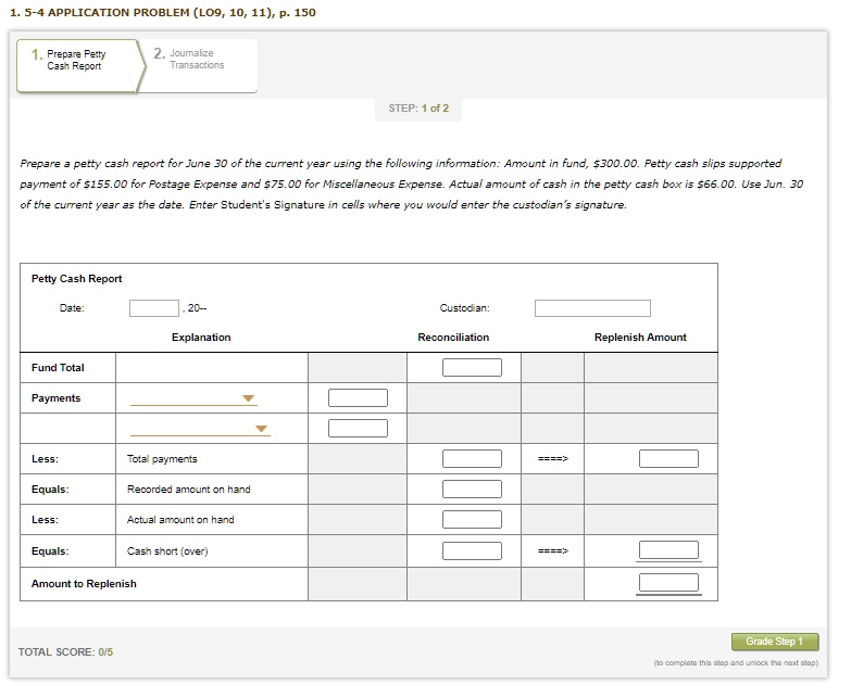 1. 5-4 APPLICATION PROBLEM (LO9, 10, 11), ?. 150 1. Prepare...