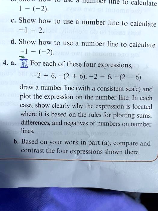 Solved Uiucr Tne 0 Calculate 2 Show How To Use A Number Line To Calculate 2 D Show How To