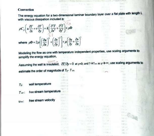 convection the energy equation for a two dimensional laminar boundary layer over a flat plate ...
