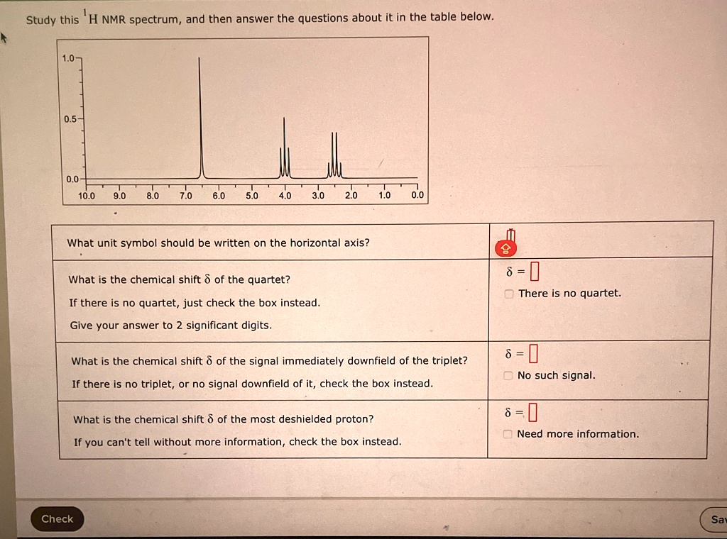 Study this 1h nmr spectrum and then answer the questions...