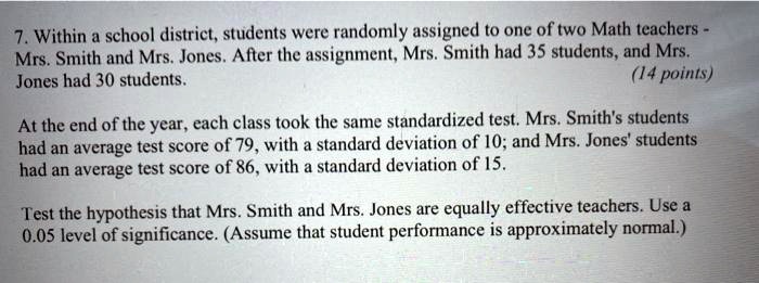 7 within a school district students were randomly assigned t0 one of ...