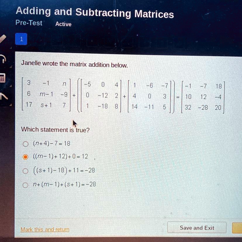 Need this for algebraic reasoning adding and subtracting...