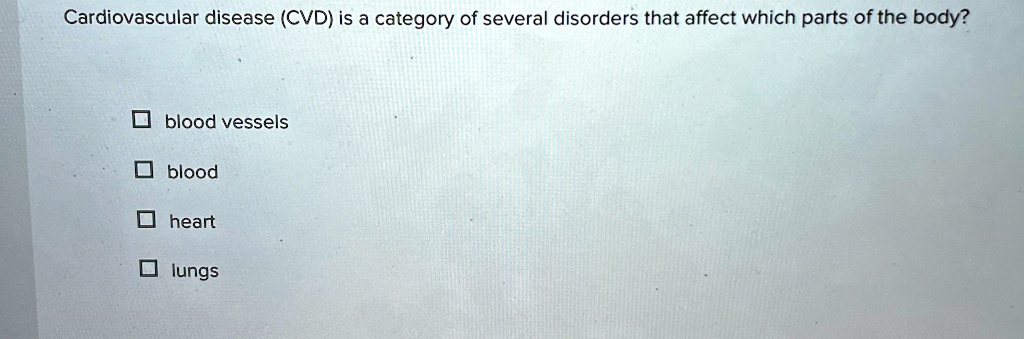 cardiovascular disease cvd is a category of several disorders that ...