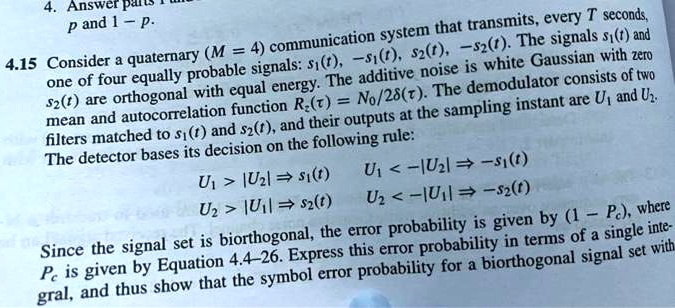 SOLVED: Answer parts and that transmits, every T seconds; communication ...