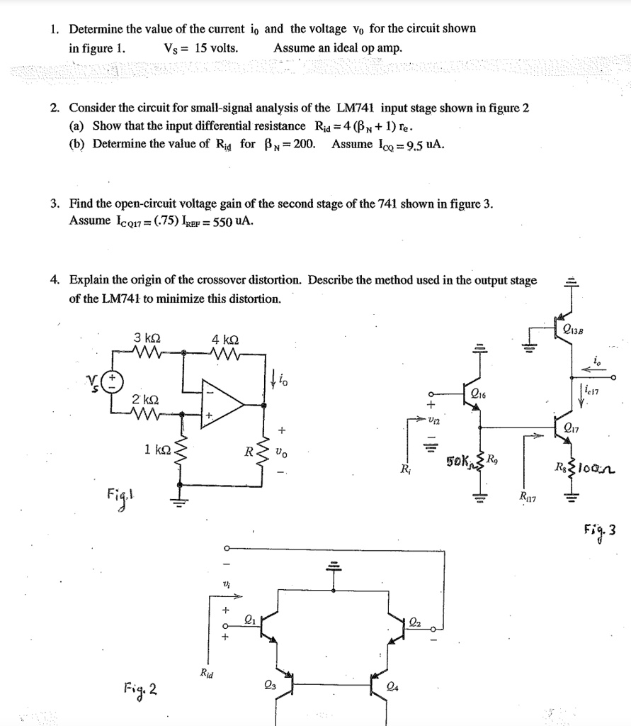 SOLVED: Determine the value of the current io and the voltage Vo for the circuit shown in Figure ...