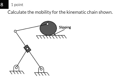 SOLVED: Calculate the mobility for the kinematic chain shown. 1 point ...