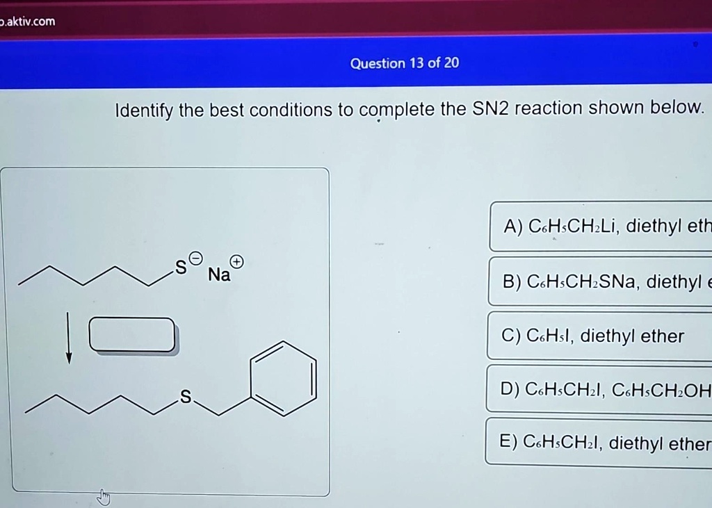 SOLVED: aktiv.com Question 13 of 20 Identify the best conditions to ...