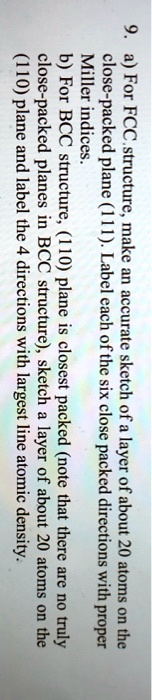 SOLVED: (110) plane and label the 4 directions with the largest line ...