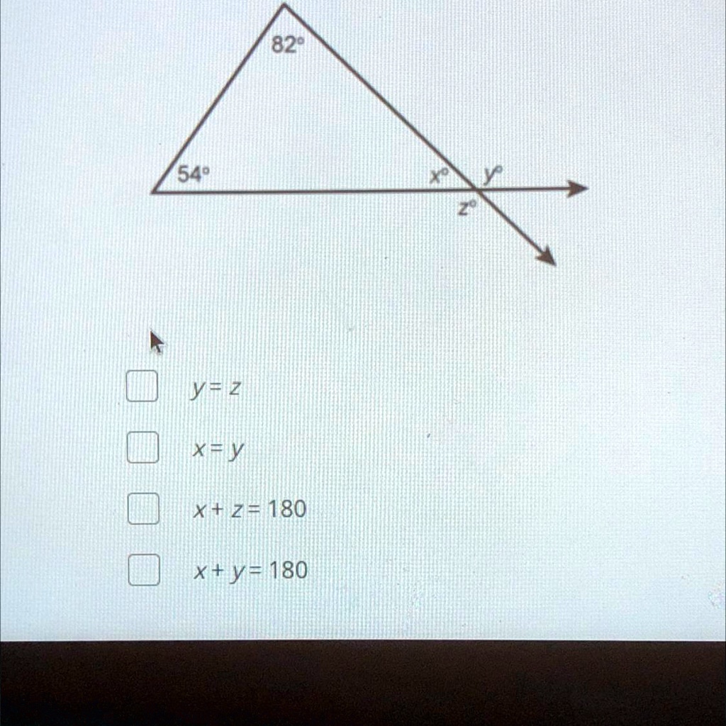 SOLVED: 'Which of the following statements are true? Select all that apply. A triangle is shown ...