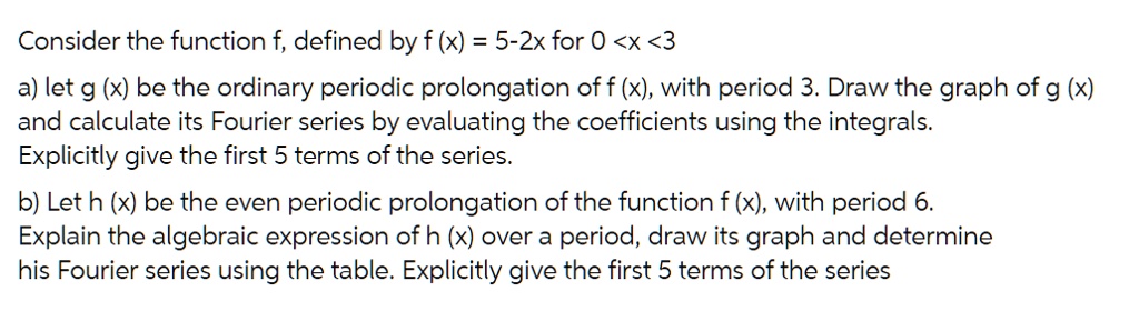 SOLVED: Consider the function f, defined by f (x) = 5-2x for 0