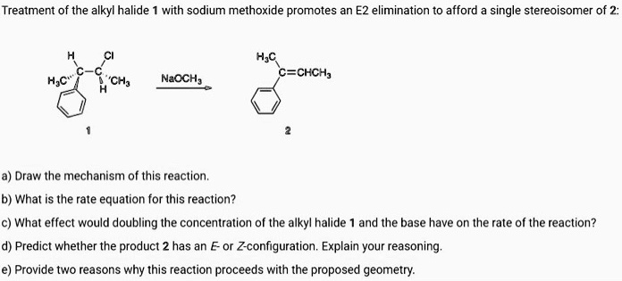 SOLVED:Treatment of the alkyl halide with sodium methoxide promotes an ...