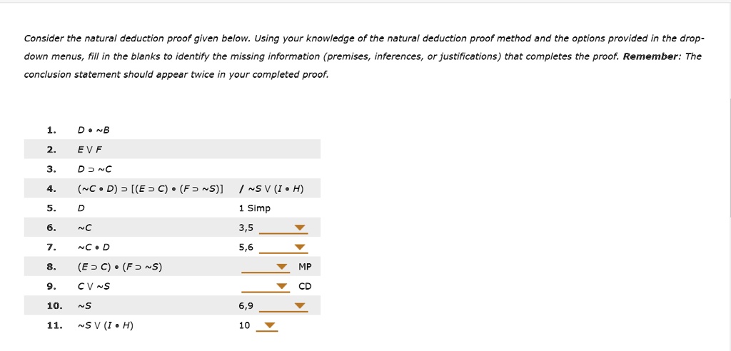Consider the natural deduction proof given below. Using your knowledge ...