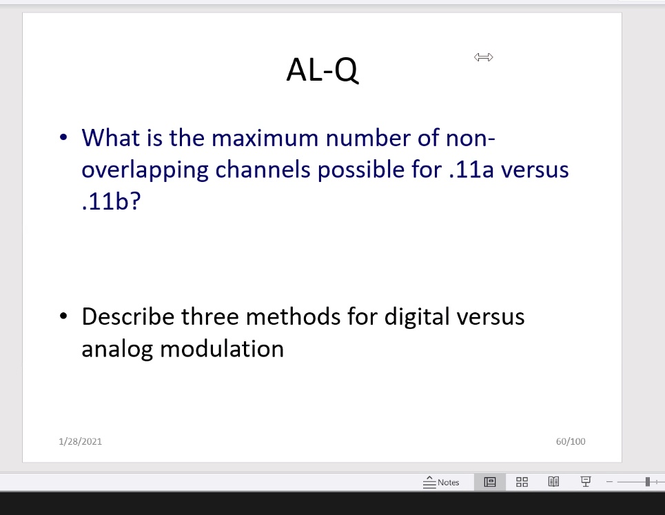 SOLVED: What is the maximum number of non-overlapping channels possible for 802.11a versus 802 ...