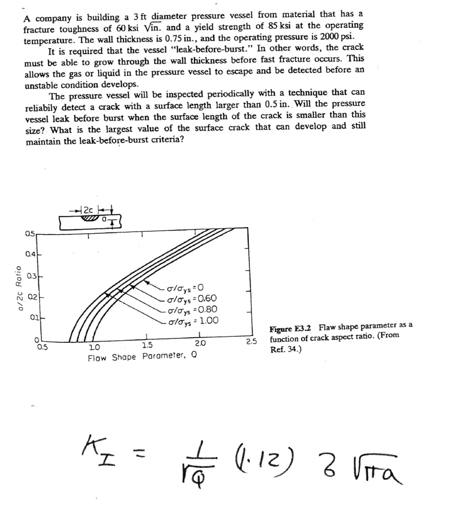 SOLVED: A company is building a 3 ft diameter pressure vessel from ...