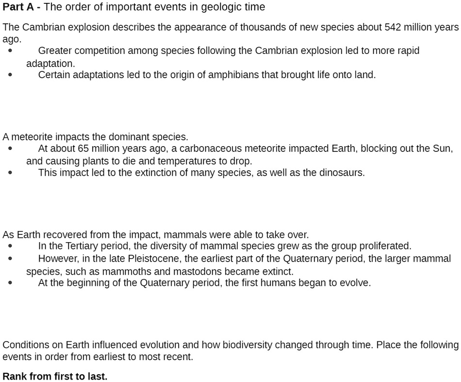 can someone answer this part a the order of important events in ...