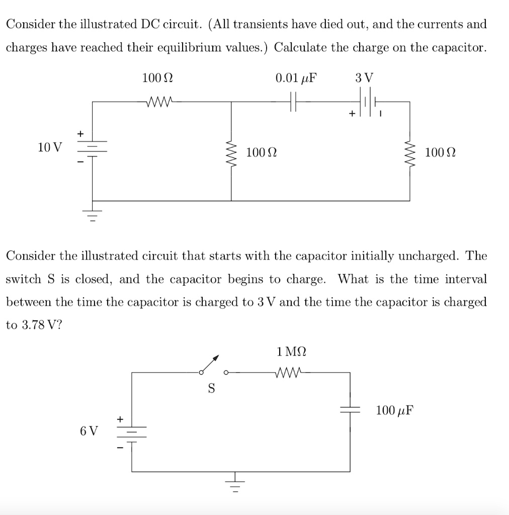 SOLVED: Consider the illustrated DC circuit. (All transients have died out, and the currents and ...