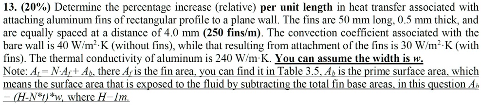 SOLVED: 13. (20%) Determine the percentage increase (relative) per unit ...