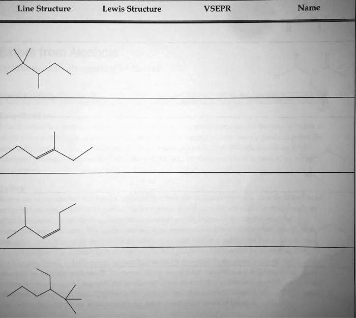 SOLVED:Line Structure Lewis Structure VSEPR Name