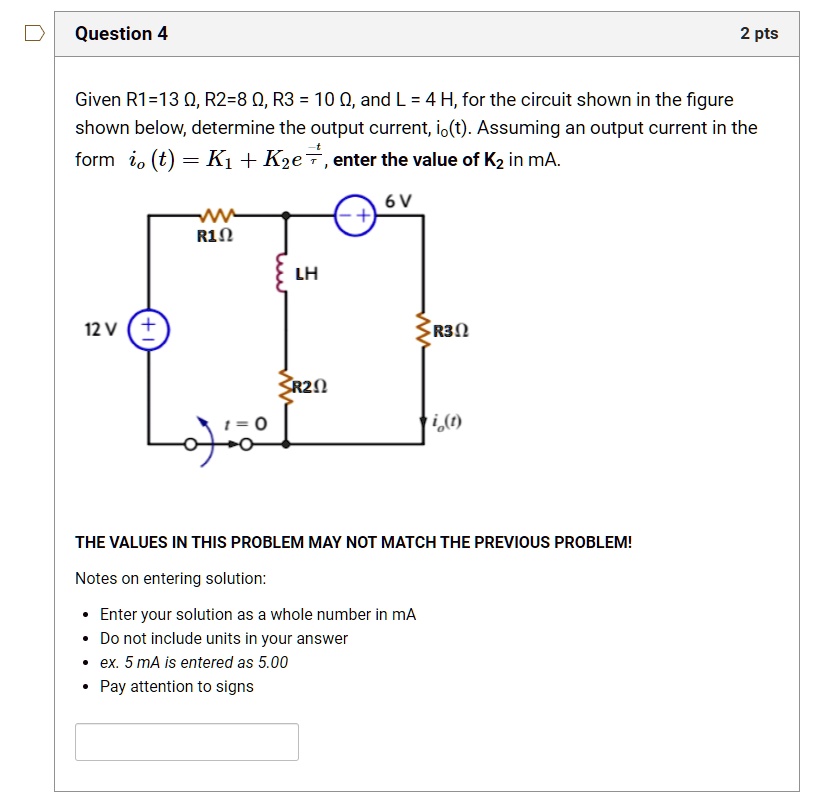 SOLVED: Question 4 2 pts Given R1 = 130 Î©, R2 = 80 Î©, R3 = 100 Î ...