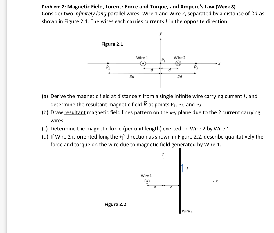 SOLVED: Problem 2: Magnetic Field, Lorentz Force and Torque, and Ampere ...