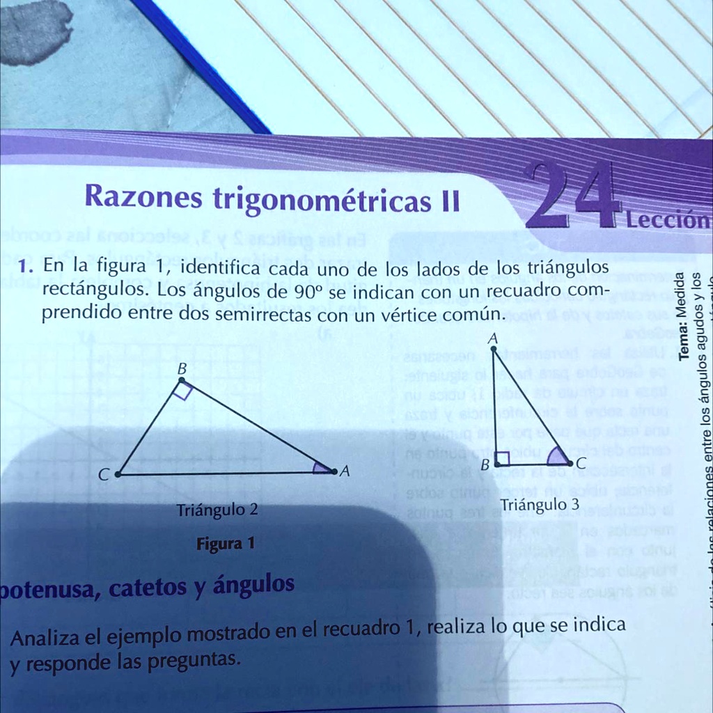SOLVED: Me pueden ayudar es para hoy Razones trigonométricas 24 Lección ...