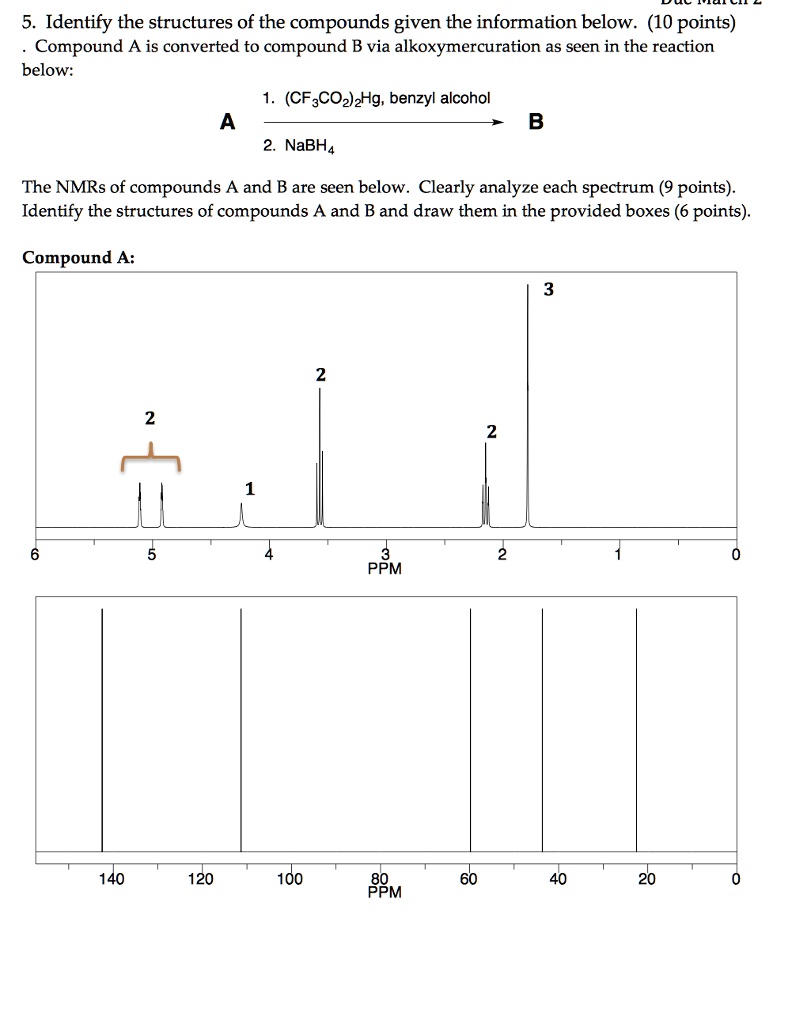 SOLVED: 5. Identify the structures of the compounds given the information below. (10 points ...