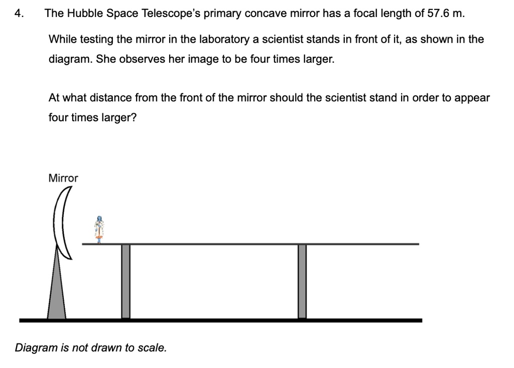 4. The Hubble Space Telescope's primary concave mirror has a focal ...