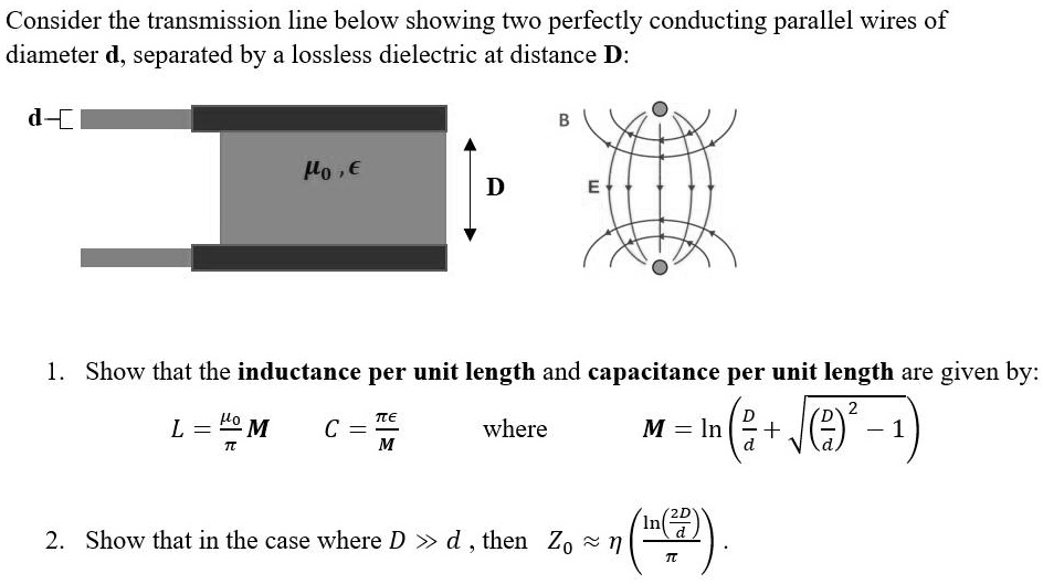 SOLVED: Consider the transmission line below showing two perfectly ...