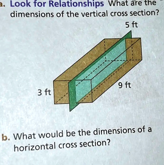 SOLVED: 1. Look for Relationships What are the dimensions of the ...