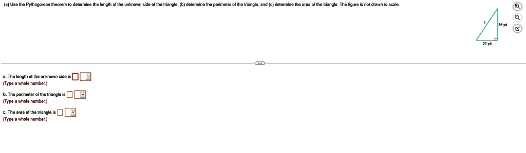 SOLVED: (a) Use the Pythagorean theorem to determine the length of the ...