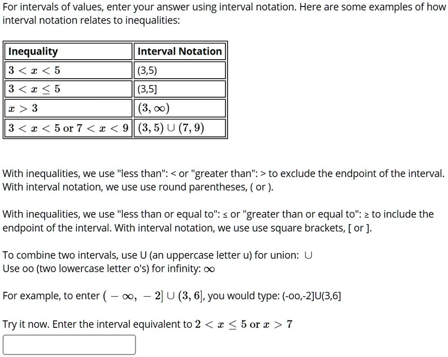 Solved: For Intervals Of Values, Enter Your Answer Using Interval 