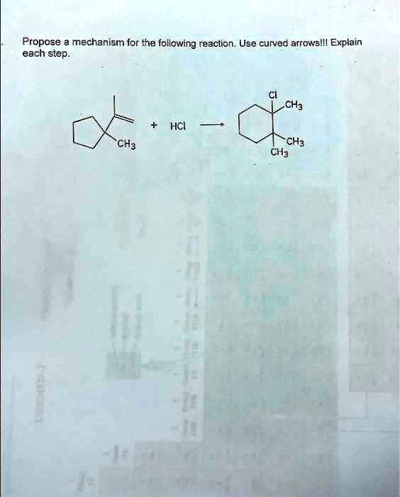Propose a mechanism for the following reaction. Use curved arrows!!! Explain each step.3+ HCl33