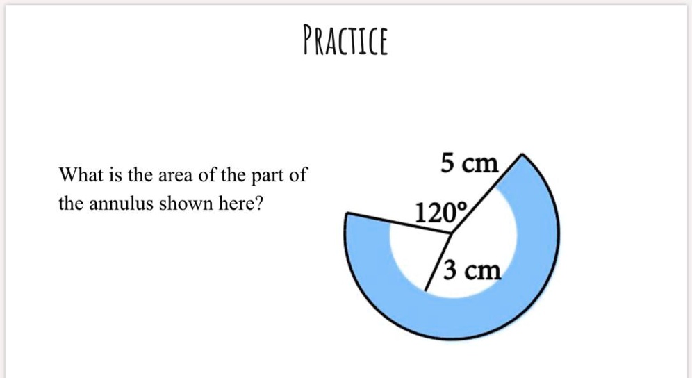 SOLVED: 'Please help me find the area of the annulus show here ...