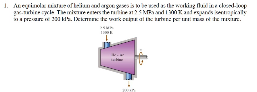 SOLVED: 1. An equimolar mixture of helium and argon gases is to be used ...