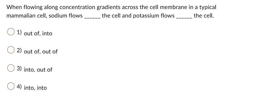 When flowing along concentration gradients across the cell...