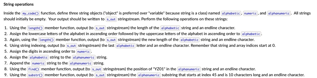I Don T Know How To Start This Problem For C String Operations Inside The Mycode Function