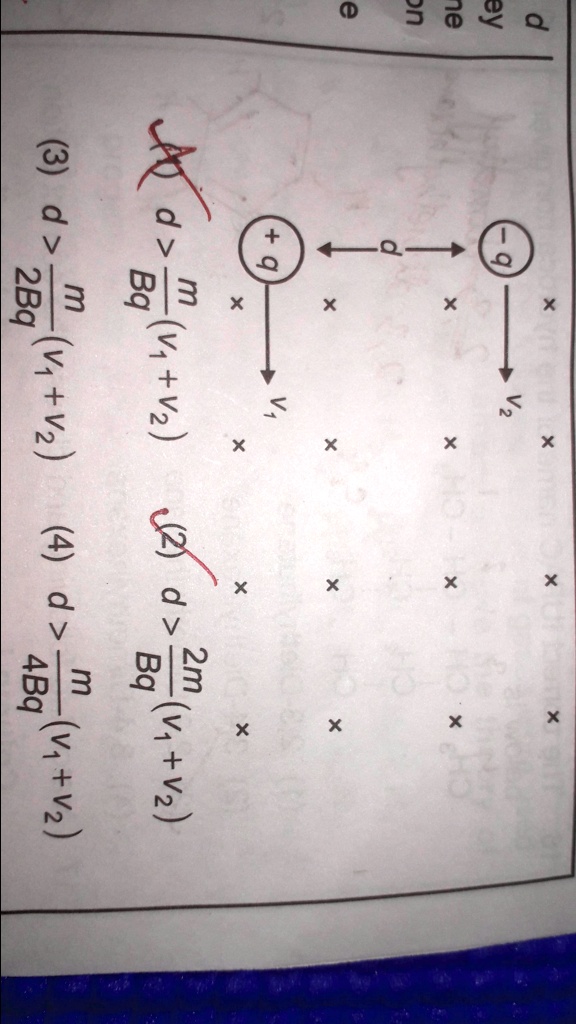 SOLVED: Two identical particles having same mass m and charges +q and -q separated by a distance ...