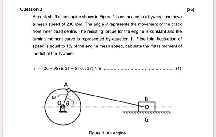 SOLVED: Question 3 [26] A crankshaft of an engine shown in Figure 1 is ...