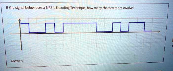 if the signal below uses nrz l encoding technique how many characters are involve answer 28325