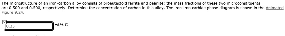 SOLVED: The microstructure of an iron-carbon alloy consists of ...
