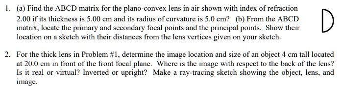 SOLVED: PLEASE ONLY WORK ON PROBLEM #2. THANK YOU. l. (a Find the ABCD ...