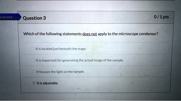 SOLVED: Icorrect Question 3 0/1pts Which of the following statements does not apply to the ...