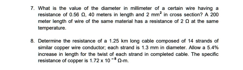 SOLVED: 7. What is the value of the diameter in millimeters of a ...