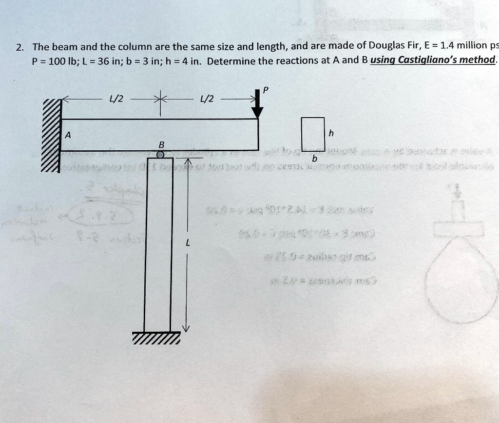 2 the beam and the column are the same size and length and are made of ...