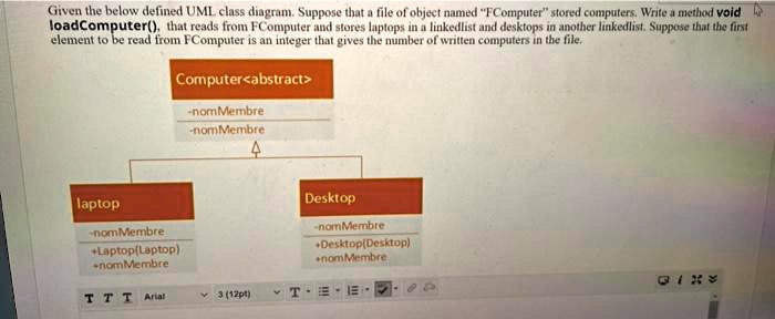 Solved Given The Below Defined Uml Class Diagram Suppose That A File