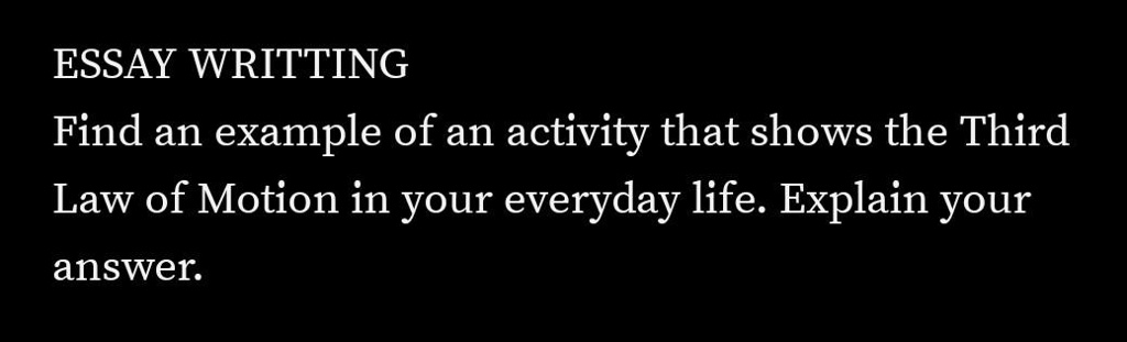 SOLVED: ESSAY WRITTING Find an example of an activity that shows the ...