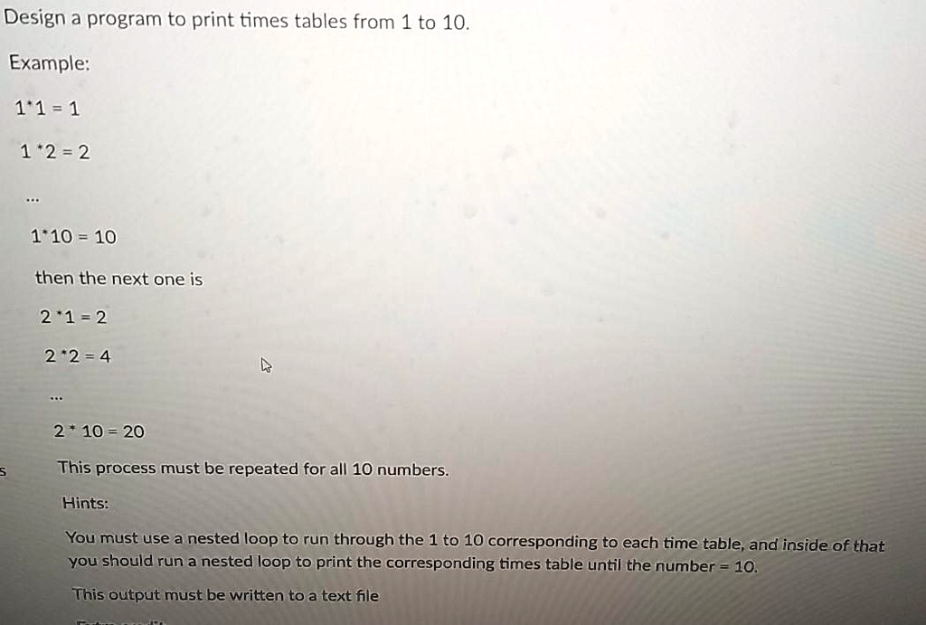 SOLVED: Write in Python please thank you Design a program to print ...