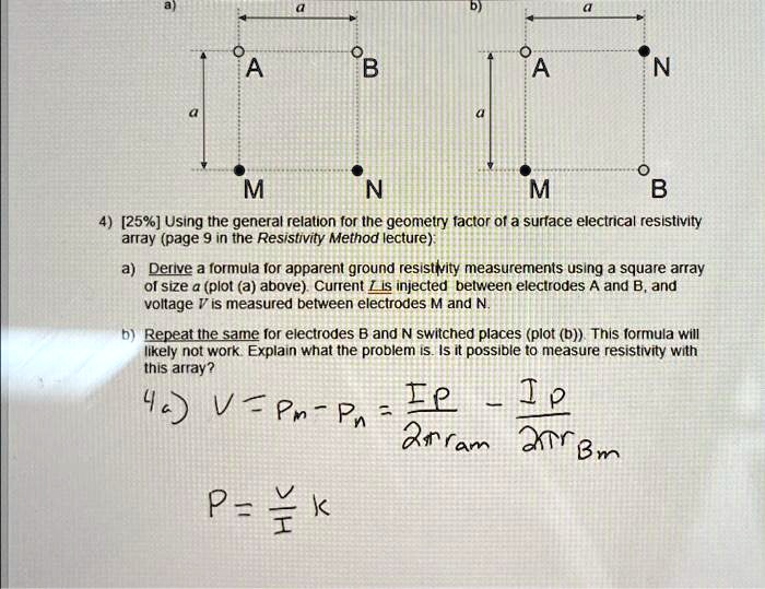 4) [25%] Using the general relation for the geometry factor of a ...