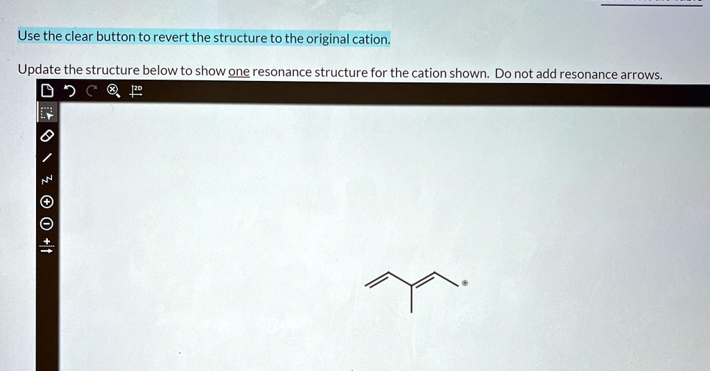 use the clear button to revert the structure to the original cation ...