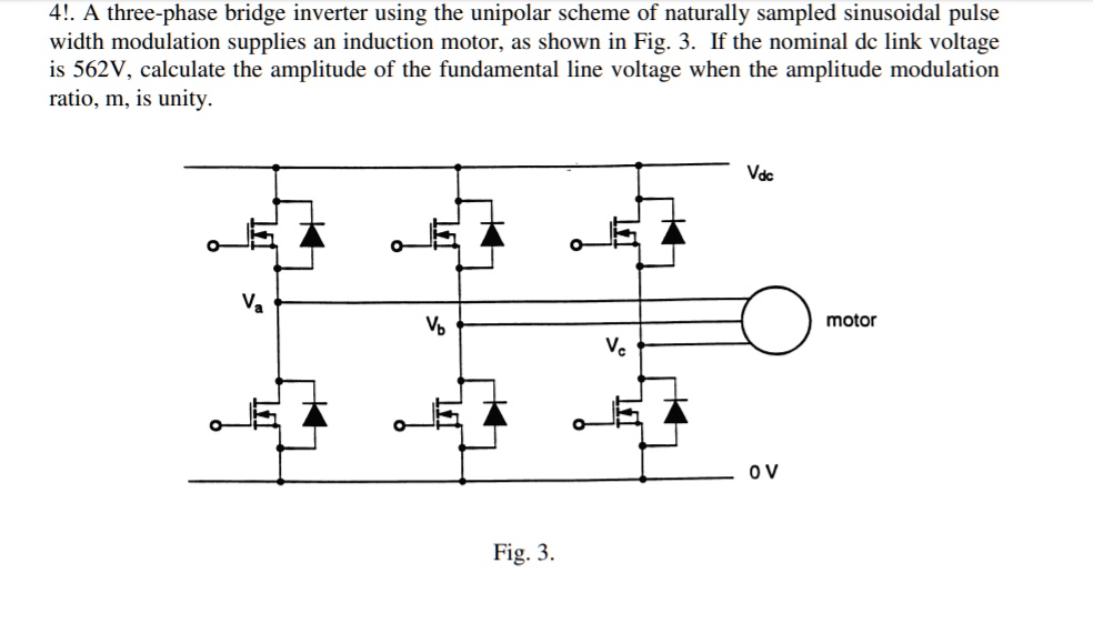 4!. A three-phase bridge inverter using the unipolar scheme of ...